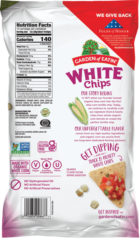 White Corn Tortilla Chips - Garden of Eatin'